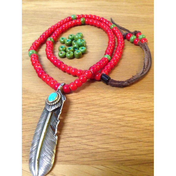 【Set】Goro's Goros 綠松石琉璃珠 白心紅珠 綠松石 鹿皮繩 木村 高橋 中村 | 蝦皮購物