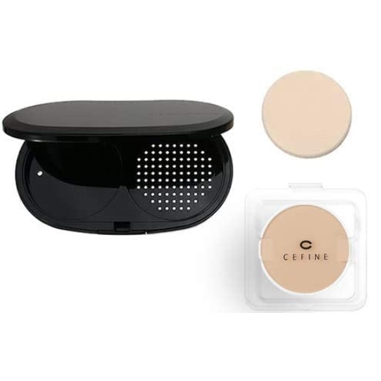 【日本直送！快速發貨！】CEFINE 雪芙妮 水感蠶絲粉餅芯 粉盒 長效持妝 保濕 遮瑕 渡邊直美愛用 CEFINE | 蝦皮購物