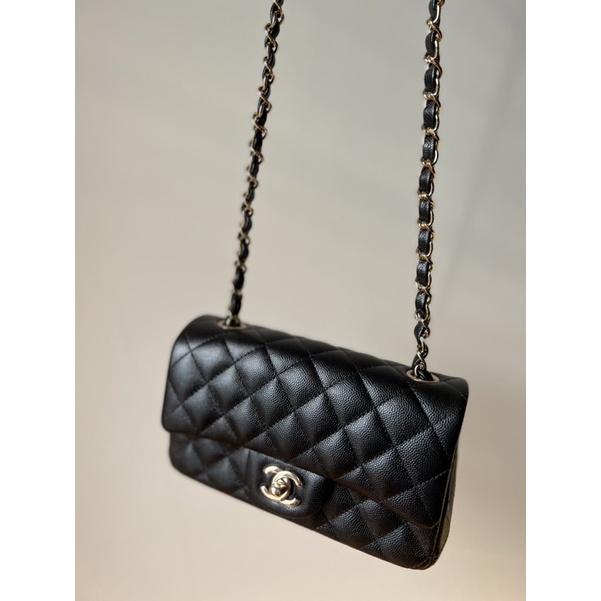 送禮物｜｜ CHANEL mini coco 20 黑金荔枝牛皮 | 蝦皮購物