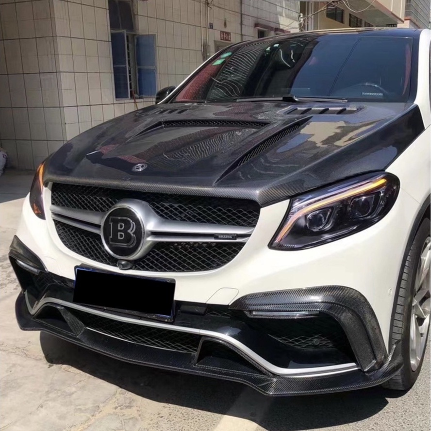 【M.GARAGE】Benz GLE C292 63 Brabus 碳纖維 前下巴 風口 霧燈罩含燈 引擎蓋 改裝 套件 | 蝦皮購物