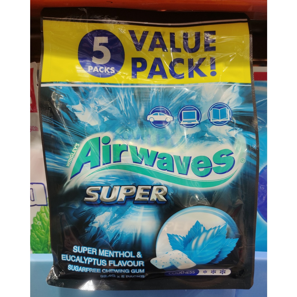 【衝評價】好市多代購 AIRWAVES GUM 極酷嗆涼、紫冰野莓 無糖口香糖 462克裝 共有5包 COSTCO代買 | 蝦皮購物