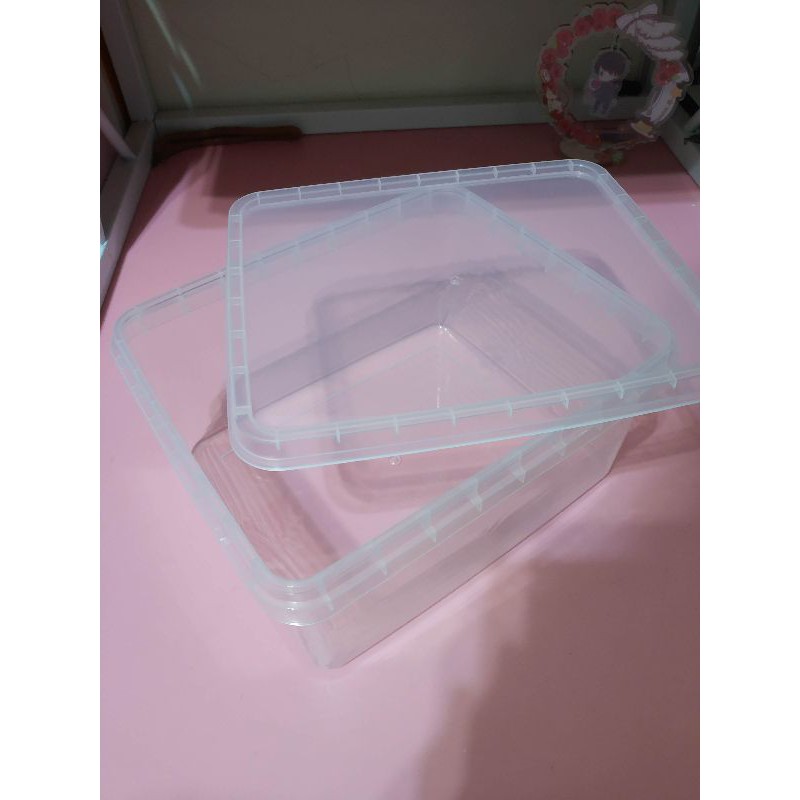 巧緻烘焙網 2公升 PP塑膠盒 PP蓋 蛋捲盒 餅乾盒 2000ml 2L 蛋糕盒 八結蛋捲盒 西點盒 ，2000cc盒 | 蝦皮購物