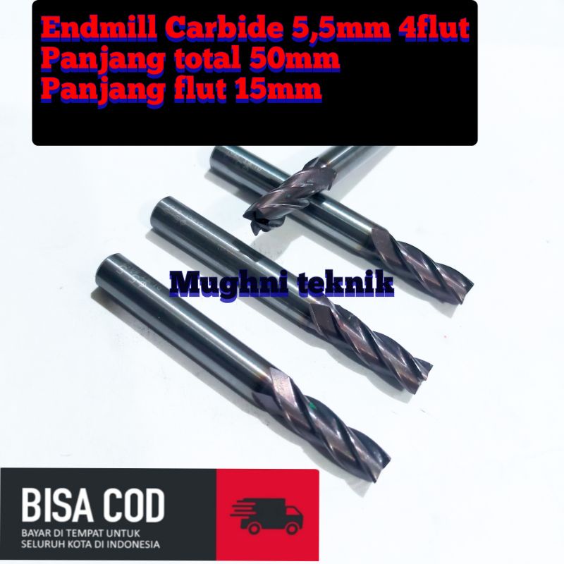 立銑刀 ENmil 硬質合金 5,5mm 4flut 50mm 長 | 蝦皮購物