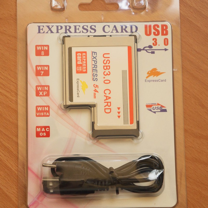 ExpressCard 54mm to 2 Port USB 3.0 筆電轉接擴充卡 | 蝦皮購物