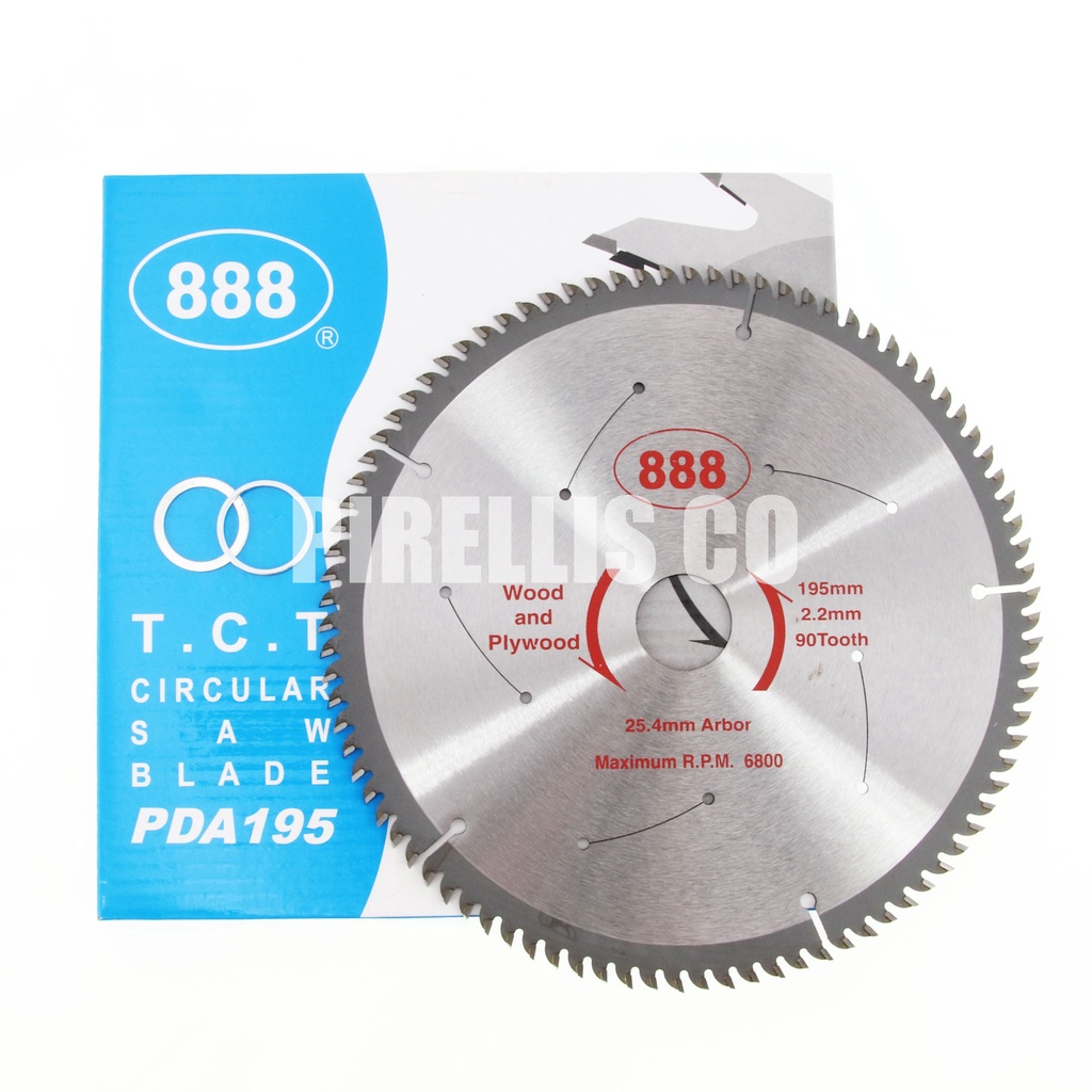 【南陽貿易】888 木工鋸片 195*2.2*90T 195mm 90T 90齒 圓鋸片 切片 電動鋸片 板模鋸片 | 蝦皮購物