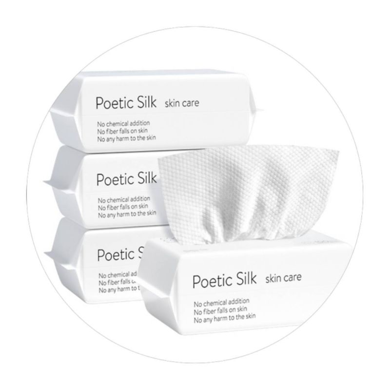 [全新]Peotic Silk 詩帛-一次性純棉洗臉巾 100片 | 蝦皮購物