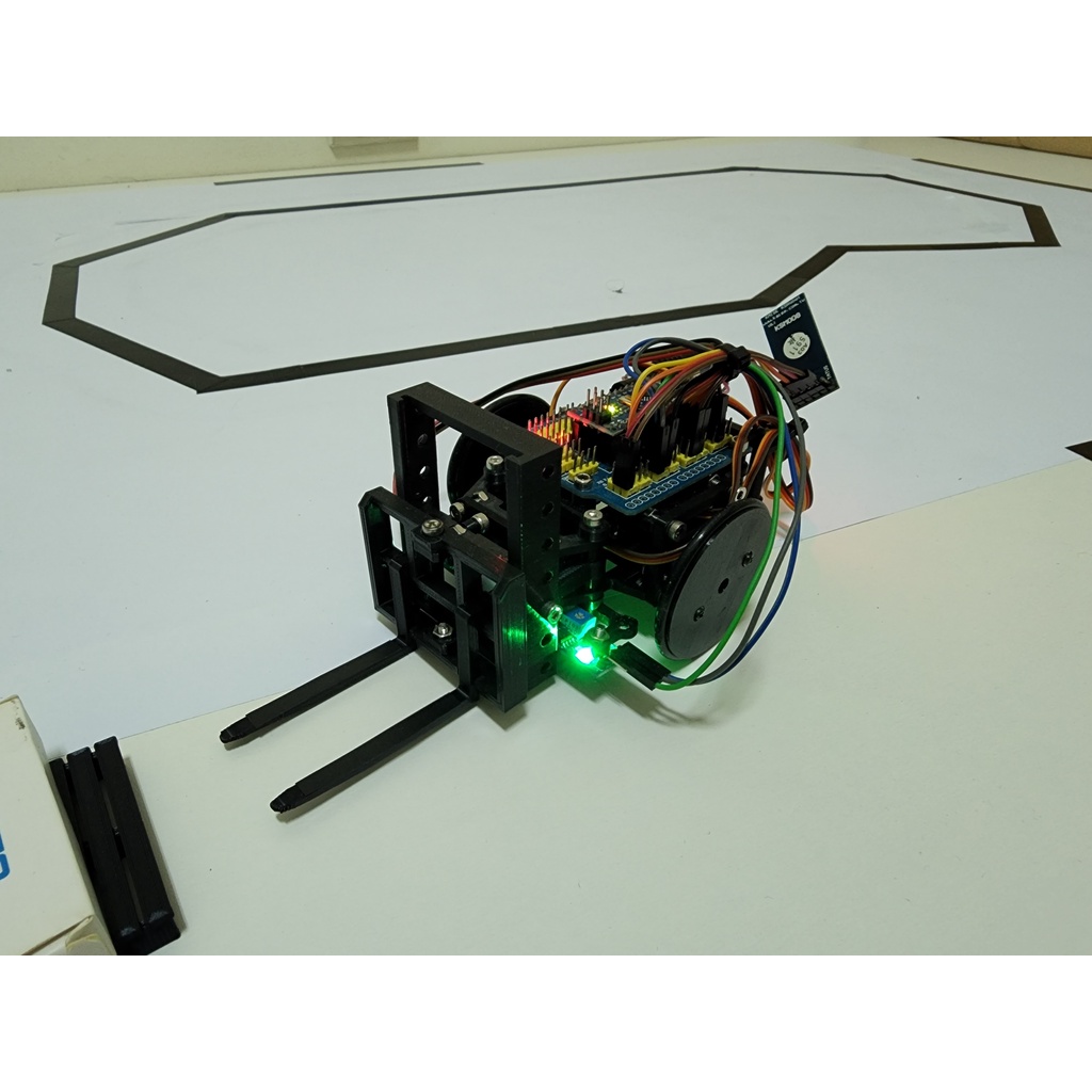 【R&D不專業實驗室】循跡導引自走車 自走車 堆高機 AGV Arduino(需自行組裝) 專題 實驗 | 蝦皮購物