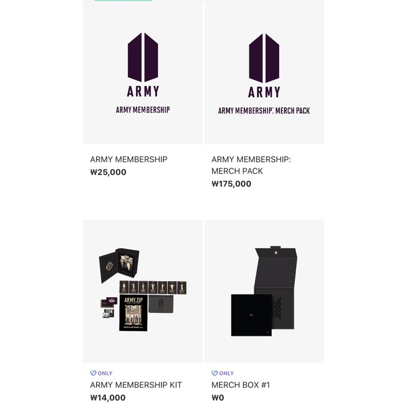 BTS Weverse ARMY Membership 會員 會員禮 Merch Pack 代辦 集運 | 蝦皮購物