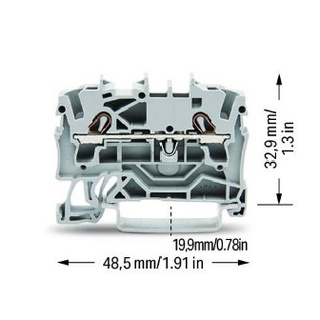WAGO 2002-1201 / 2202-1201 彈片式接線端子台 2平方單層1對1歐式端子台 | 蝦皮購物