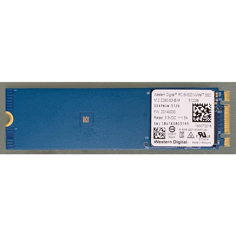 WD SSD 512G SN520 PCIe 3.0 NVMe 2280 M.2 筆電升級換下.台南市永康區可面交. | 蝦皮購物