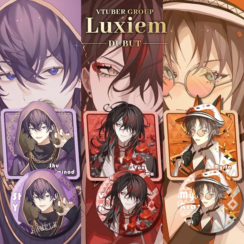 《現貨》luxiem 徽章 吊飾 代購 Ike Luca Shu Mysta Vox 個人勢 Vtuber shoto | 蝦皮購物