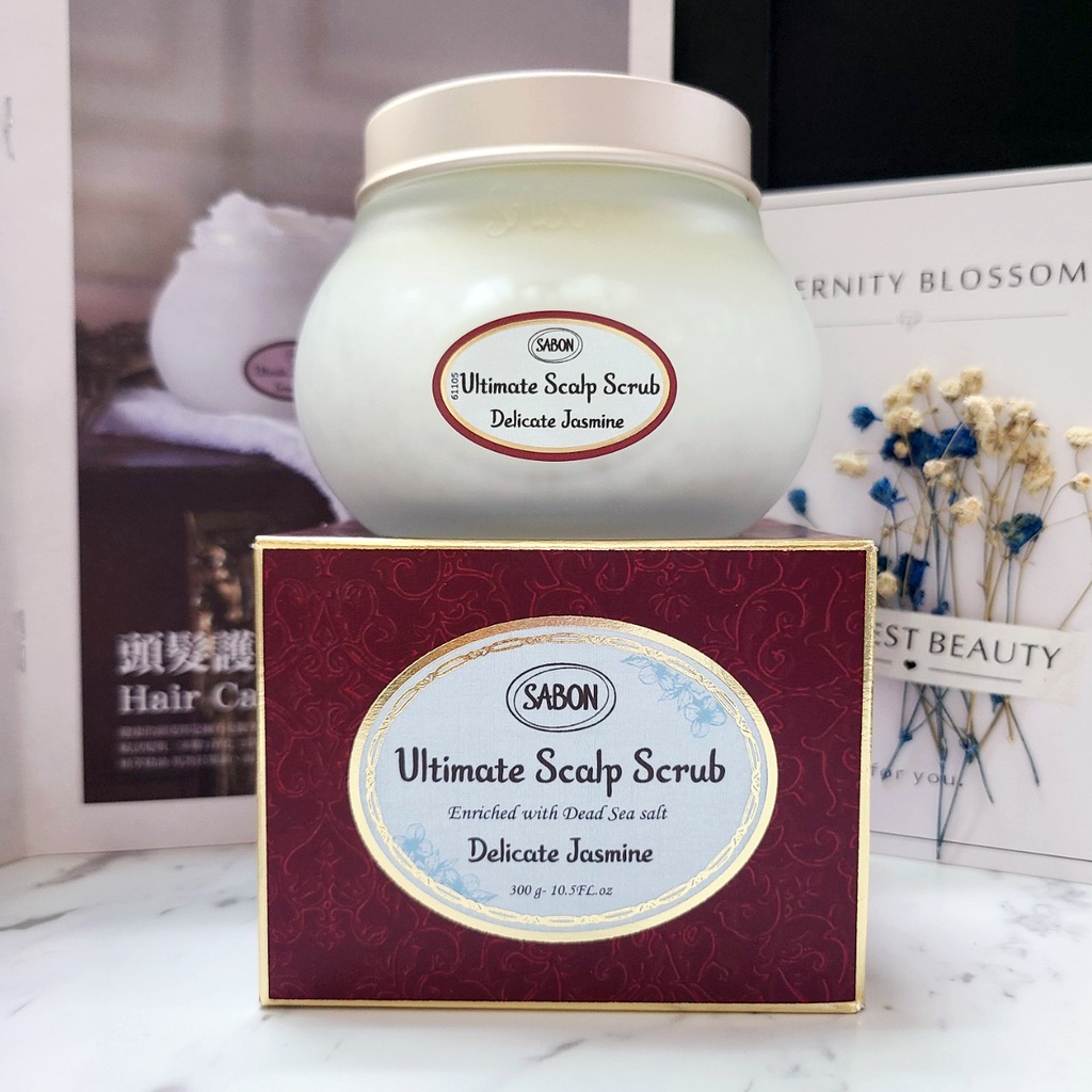 [台灣專櫃貨]SABON 茉莉花語/以色列綠玫瑰 死海鹽頭皮磨砂膏300g #附紙袋# ⭐5438美妝⭐ | 蝦皮購物