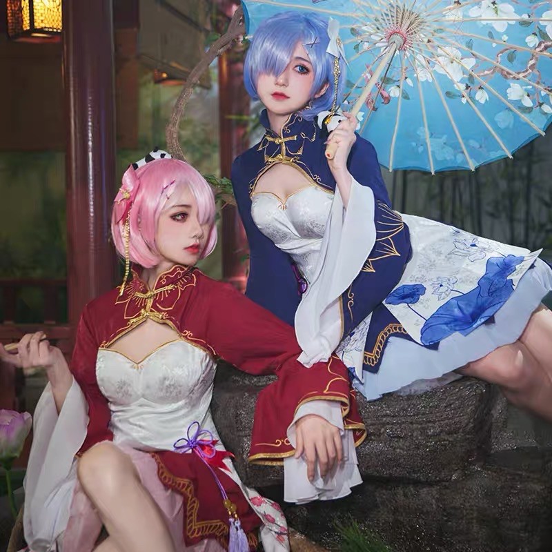 cos| cosplay ｜蕾姆｜雷姆｜旗袍｜中國風｜小荷月色｜夜梅星燈｜RE0 | 蝦皮購物