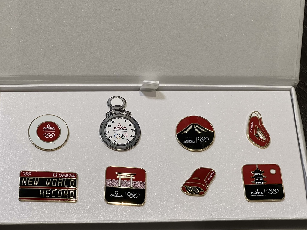 全新 OMEGA 2020 Tokyo Olympic 東京 奧運 Pin Badges 襟章 徽章 胸章 8個 歐米茄 | 蝦皮購物