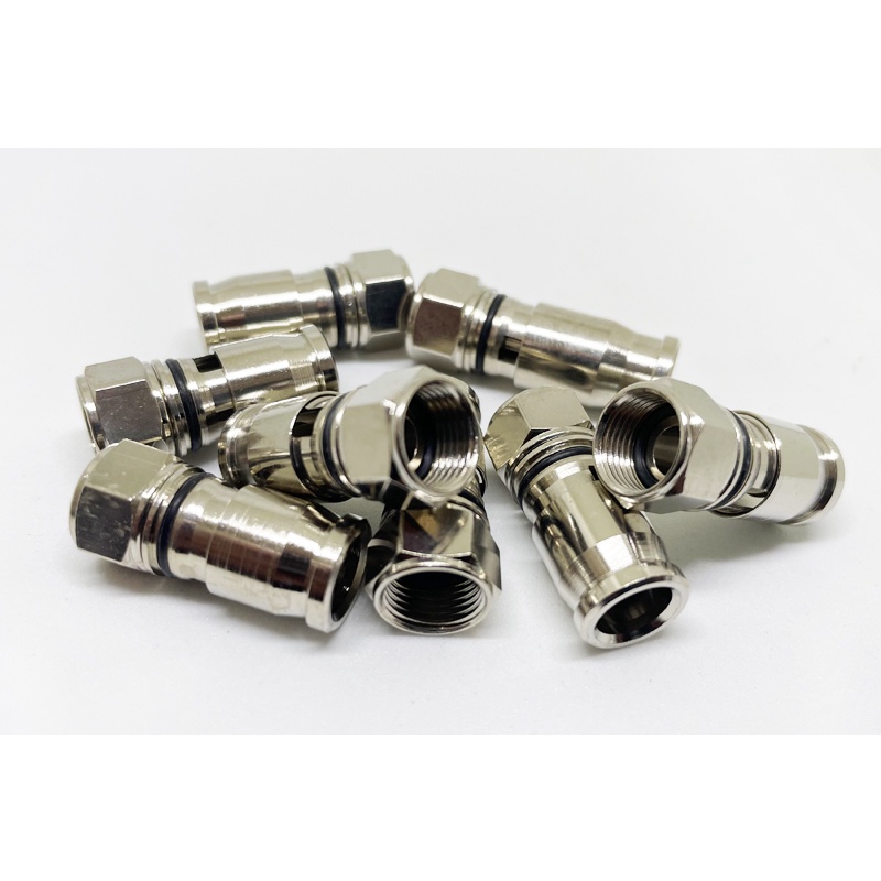 ☆星樂園☆RG-6U 5C2V同軸纜線鉗壓接頭 比鳳梨頭更牢靠 20-100顆 適用衛星電視/有線電視/數位電視/監視器 | 蝦皮購物