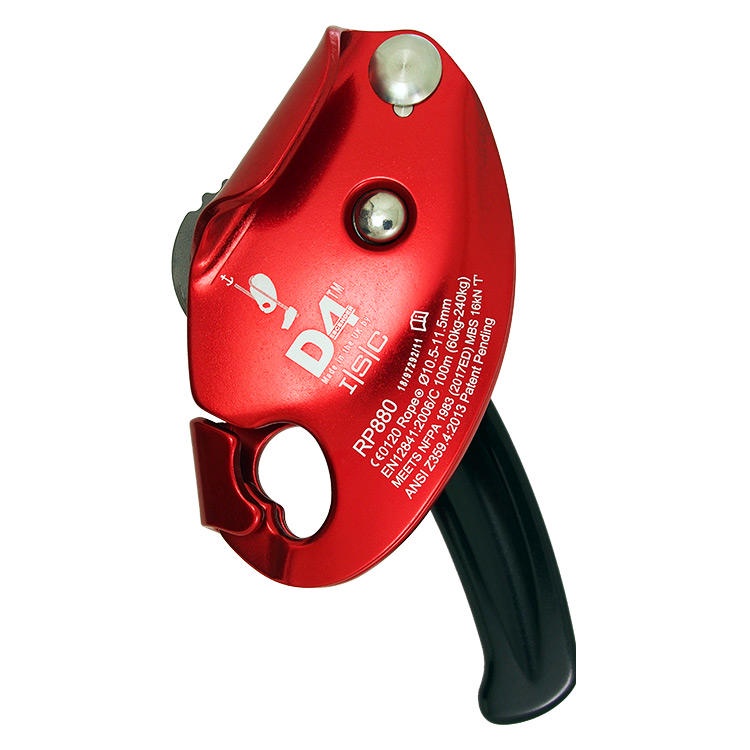 英國 ISC D4 Descender Panic Brake 防驚慌自動掣停下降器 紅色 | 蝦皮購物