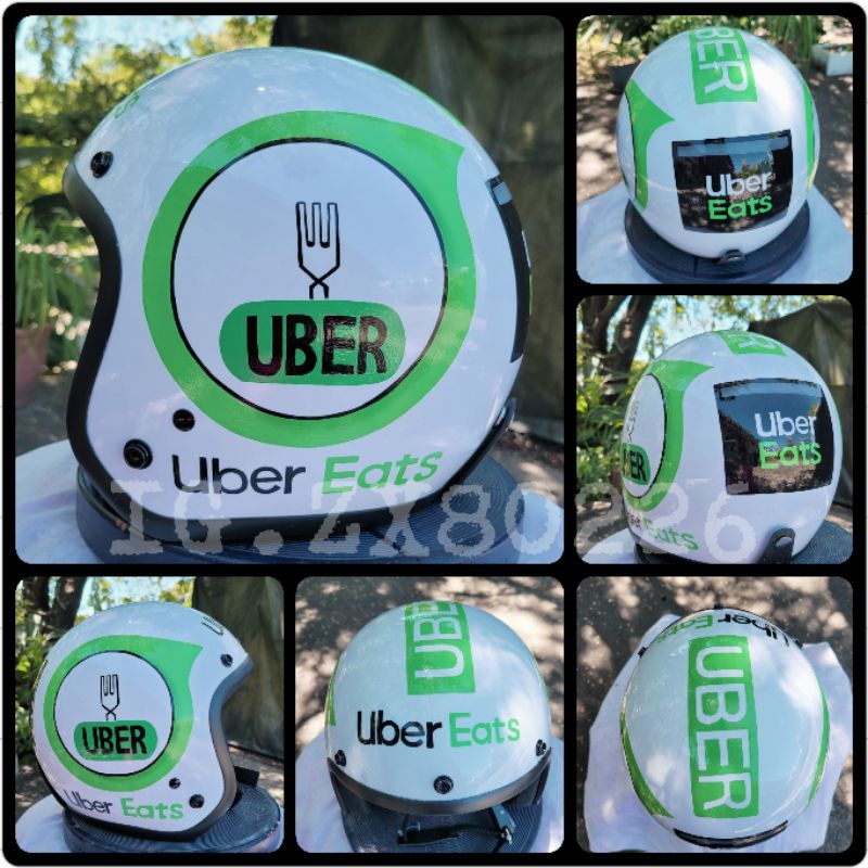 王廷兒 Uber eats安全帽 手繪 大保溫箱專用雨套.防水套.Foodpanda.lalamove 外送帽子 客製化 | 蝦皮購物