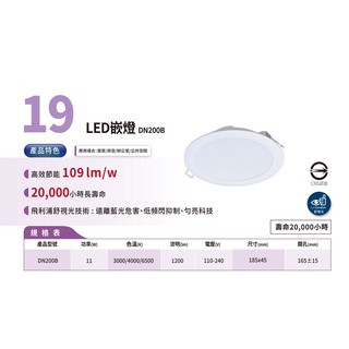PHILIPS 飛利浦 DN200B 11W D150 開孔15CM 超節能 LED嵌燈 110-220V | 蝦皮購物