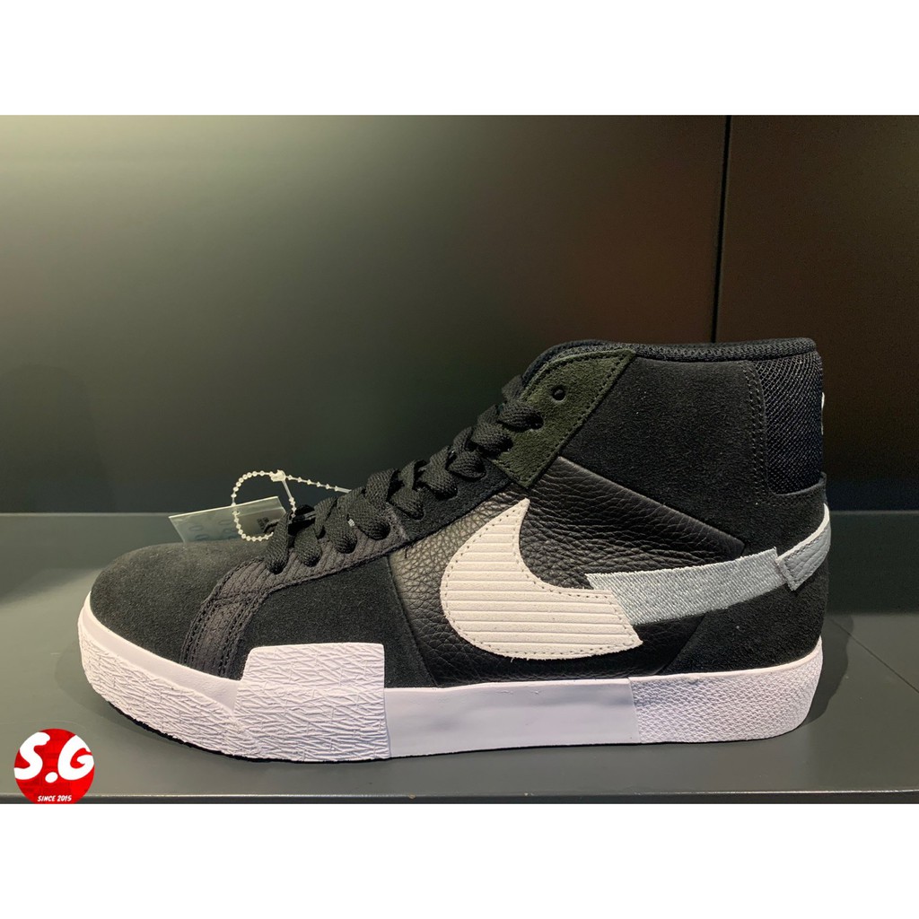 S.G NIKE SB BLAZER MID MOSAIC DA8854-001 黑白 解構 斷勾 拼接 滑板 男女鞋 | 蝦皮購物