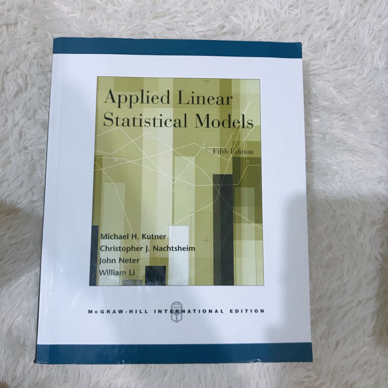 Applied linear statistical models應用線數 | 蝦皮購物
