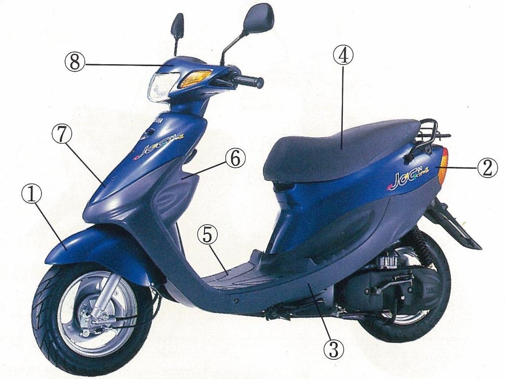 YAMAHA原廠 JOG 100 小丸子 PRO 大兜風 後視鏡 左後視鏡 左後視鏡總成 料號：3NW-F6280-00 | 蝦皮購物