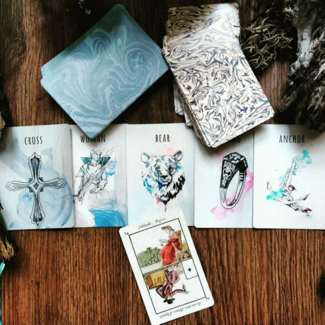 進口牌卡嚴選 𝓒. 獨家現貨贈牌義 Scrying Ink Lenormand 水墨雷諾曼卡 私人設計出版 | 蝦皮購物