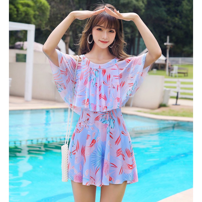 元子|優選 【XS-5XL】媽媽女兒泳裝親子裝韓國保守泳衣女分體裙式200斤胖mm學生遮肚顯瘦泡溫泉泳裝復古YZ436 | 蝦皮購物