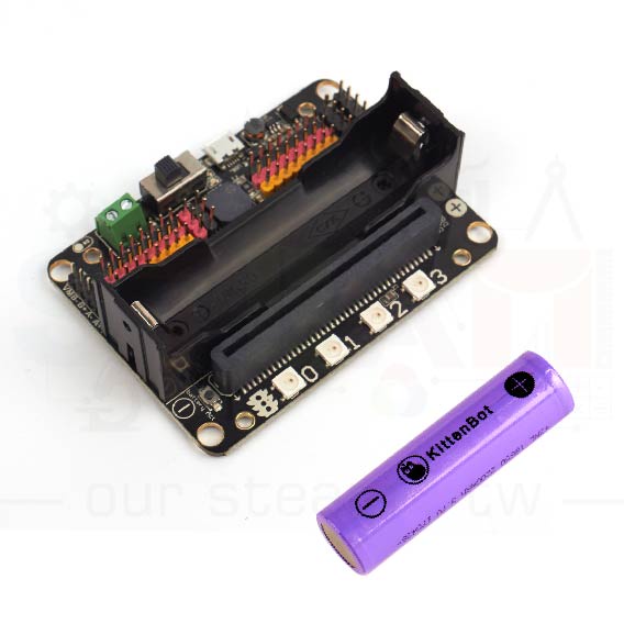 Robot:bit V2.2 (含18650鋰電池) 電機驅動擴展板microbit 8路舵機驅動板 | 蝦皮購物