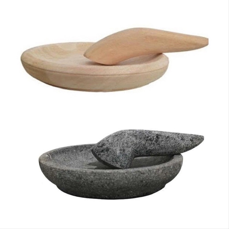 【SPESIAL】ULEKAN KAYU/ULEKAN BATU印尼調味料研磨器 木頭/石頭 | 蝦皮購物