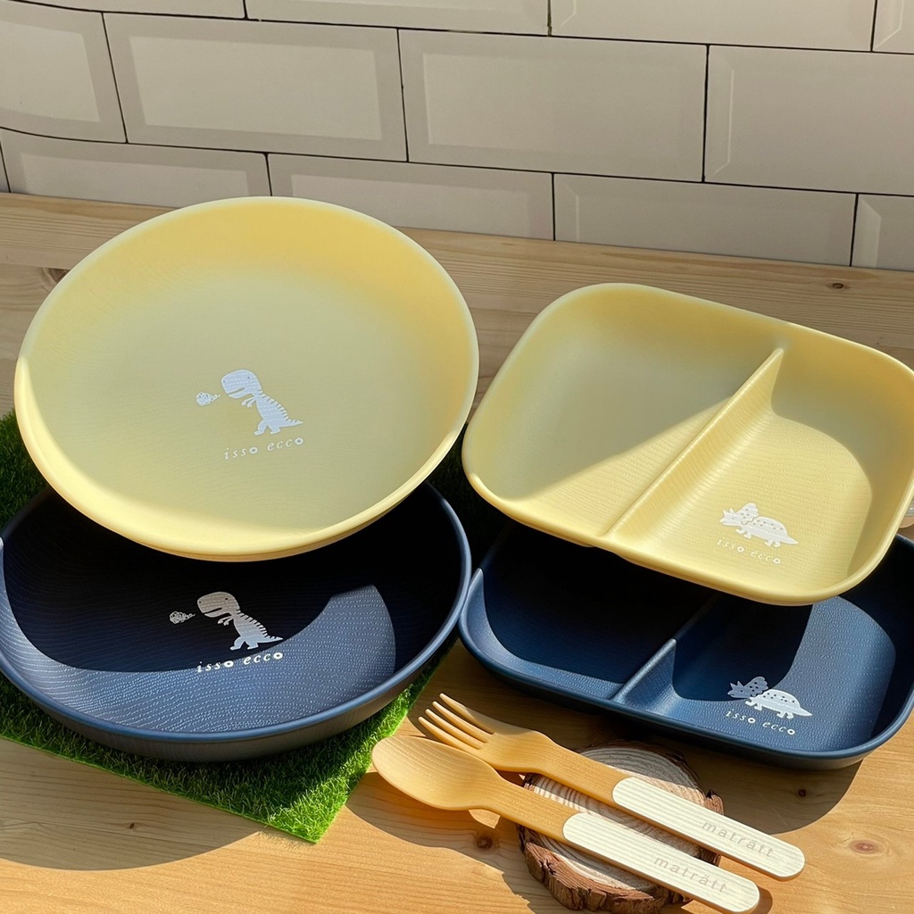 現貨 日本製 露營餐具 恐龍造型 分隔盤 圓盤｜耐熱 水果盤 isso ecco 露營 野餐 兒童餐具 日本進口 | 蝦皮購物