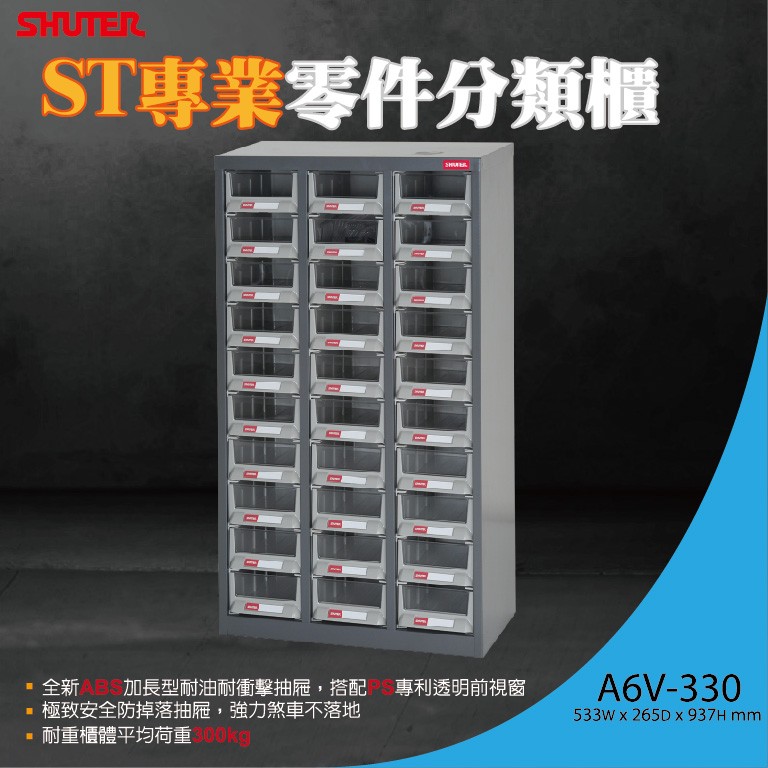 【勇氣】樹德 A6V-330H 30格抽屜 樹德專業零件櫃/五金材料櫃/物料櫃/置物櫃/收納/工具/螺絲 | 蝦皮購物