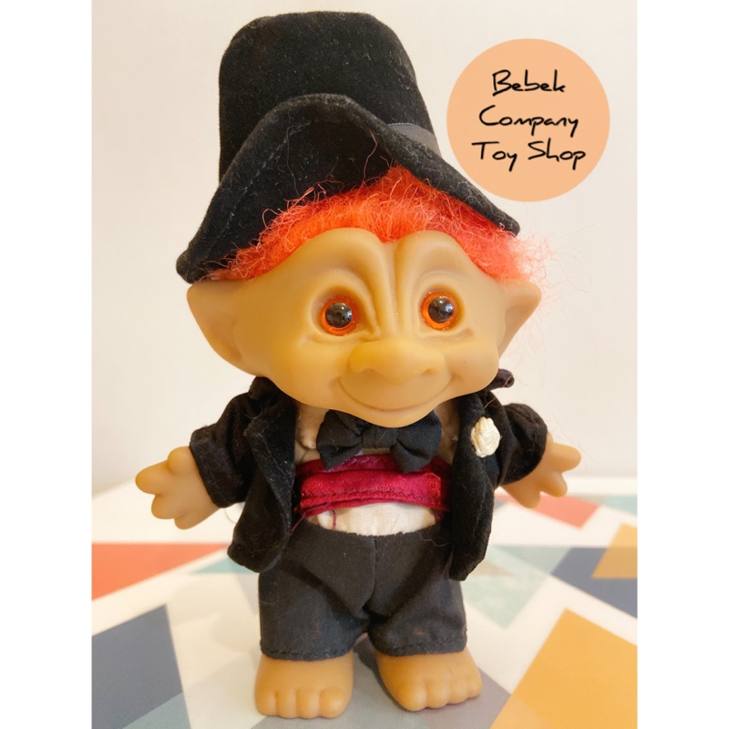 菱形 1980 VTG Troll Doll Gem trolls 新郎 西裝 橘色 醜娃 巨魔娃娃 幸運小子 寶石系列 | 蝦皮購物