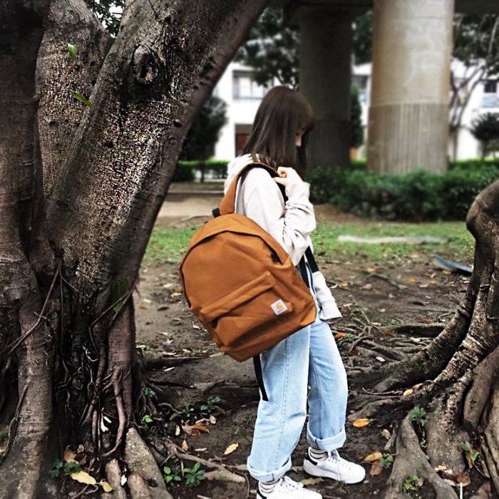 【紐約范特西】現貨 CARHARTT WIP Square Label Backpack A191009 卡其後背包 | 蝦皮購物