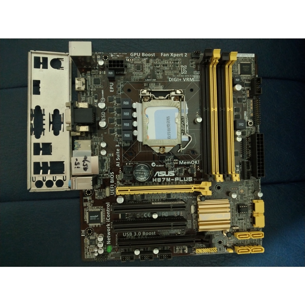 ASUS 華碩H87M-PLUS 主機板 LGA1150 四代 H87 DDR3 4插槽 32GB 含擋板 | 蝦皮購物
