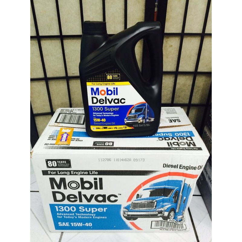 【MOBIL 美孚】 DELVAC 1300 Super 15W40、汽柴共軌引擎機油、3.78L*4罐箱【CJ4五期】 | 蝦皮購物