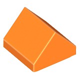 樂高 LEGO 橘色 1x1 雙邊 45° 斜磚 斜面 斜角 屋頂 35464 Orange Slope Double | 蝦皮購物