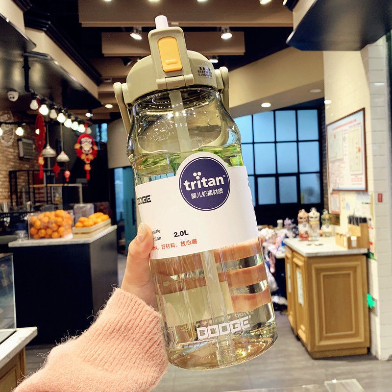 漸層水壺 大容量水壺 大水壺 tritan 水壺 運動水壺 磨砂水壺 吸管水壺 漸層款 2000cc 水壺 防摔水壺 | 蝦皮購物