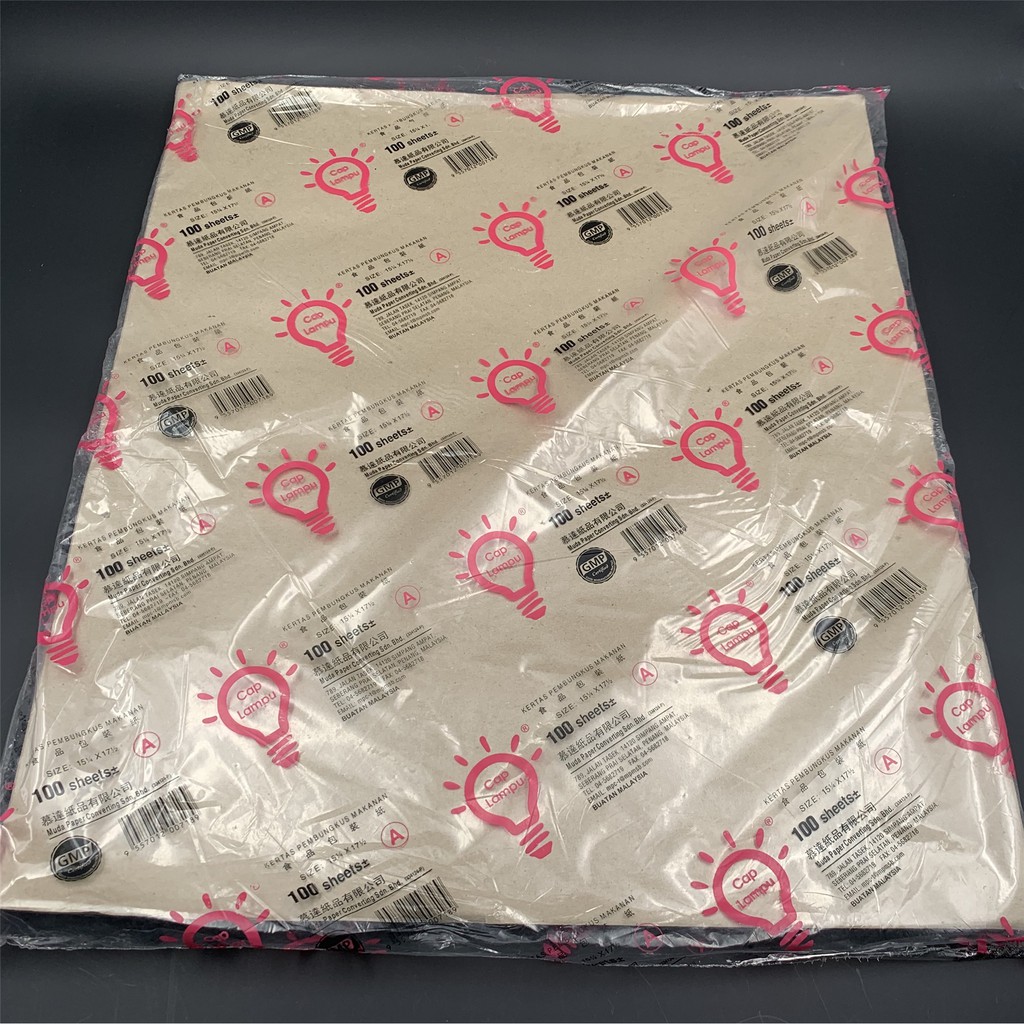 紙 A(1000 張)Cap Lampu - Hawker Paper Food Wrap | 蝦皮購物