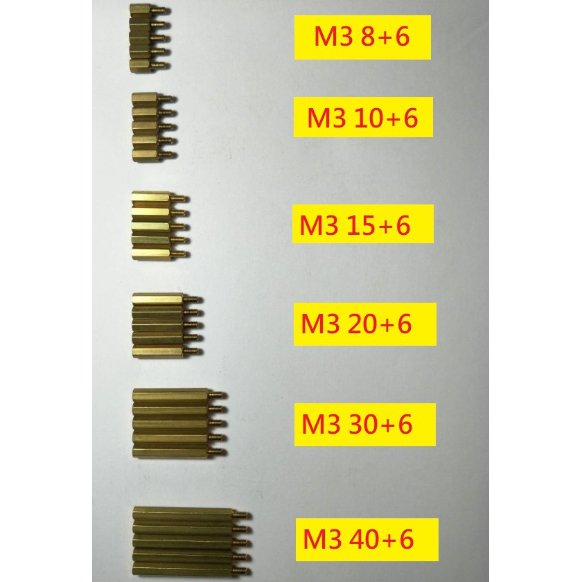 《專營電子材料》全新 M3 六角 細牙 銅柱 46MM (40+6) (10個/包) 46mm 40*6 40X6 | 蝦皮購物
