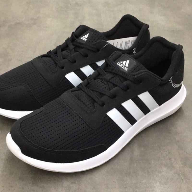 ADIDAS element refresh M 男 黑白 輕量 透氣 編織 慢跑鞋 BA7911 | 蝦皮購物