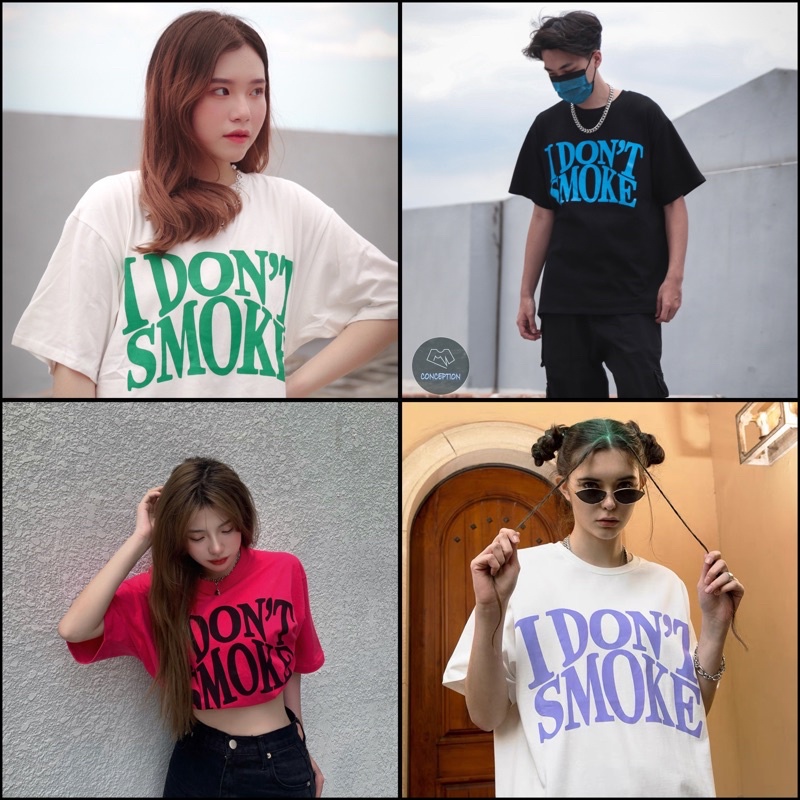 [Conception_select_tw]官方正品現貨 I DON’T SMOKE 基礎標語印花 Logo 寬鬆 短袖 | 蝦皮購物
