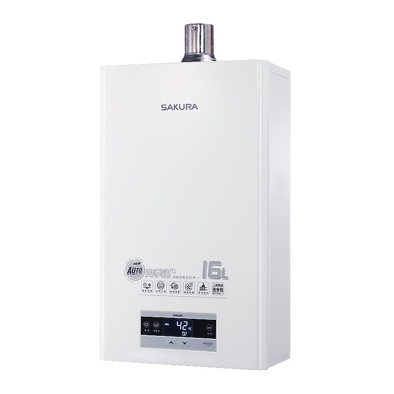 櫻花 DH1693F_NG1 16公升強制排氣熱水器渦輪增壓智能恆溫-天然氣 含全台安裝 大型配送 | 蝦皮購物