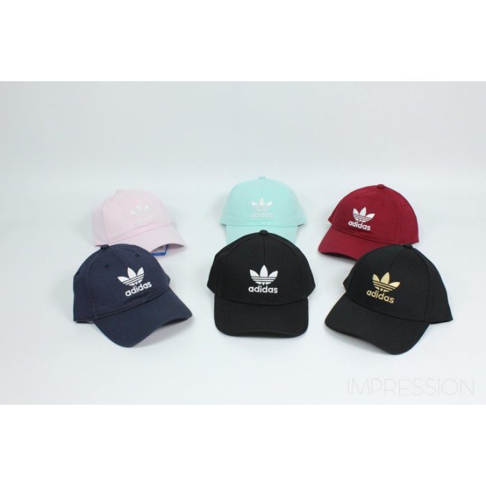 【IMP】ADIDAS TREFOIL CAP 經典 Logo 三葉草 老帽 經典 黑 深紅 灰 綠 蒂芬尼綠 可調式 | 蝦皮購物