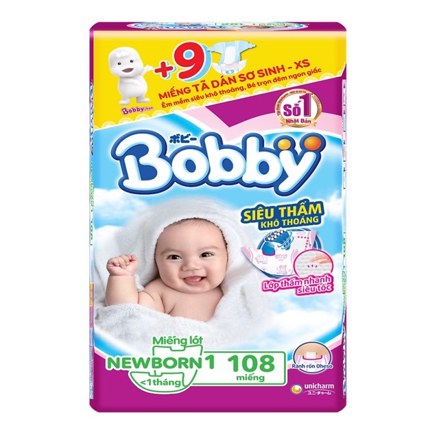Bobby fresh newborn Paper Diapers 108 (加片) | 蝦皮購物