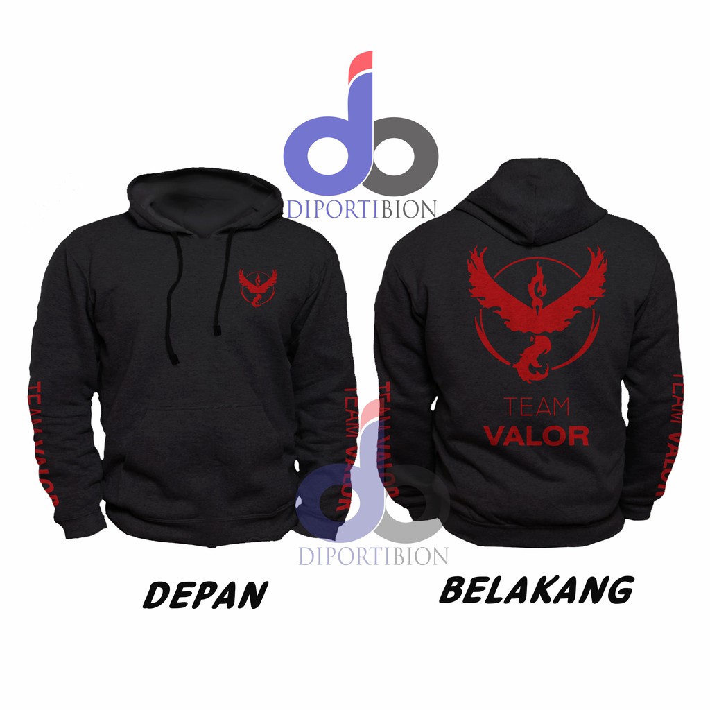 Pokemon GO TEAM VALOR TEAM VALOR POKEMON GO 跳線連帽衫 POKEMON GO | 蝦皮購物