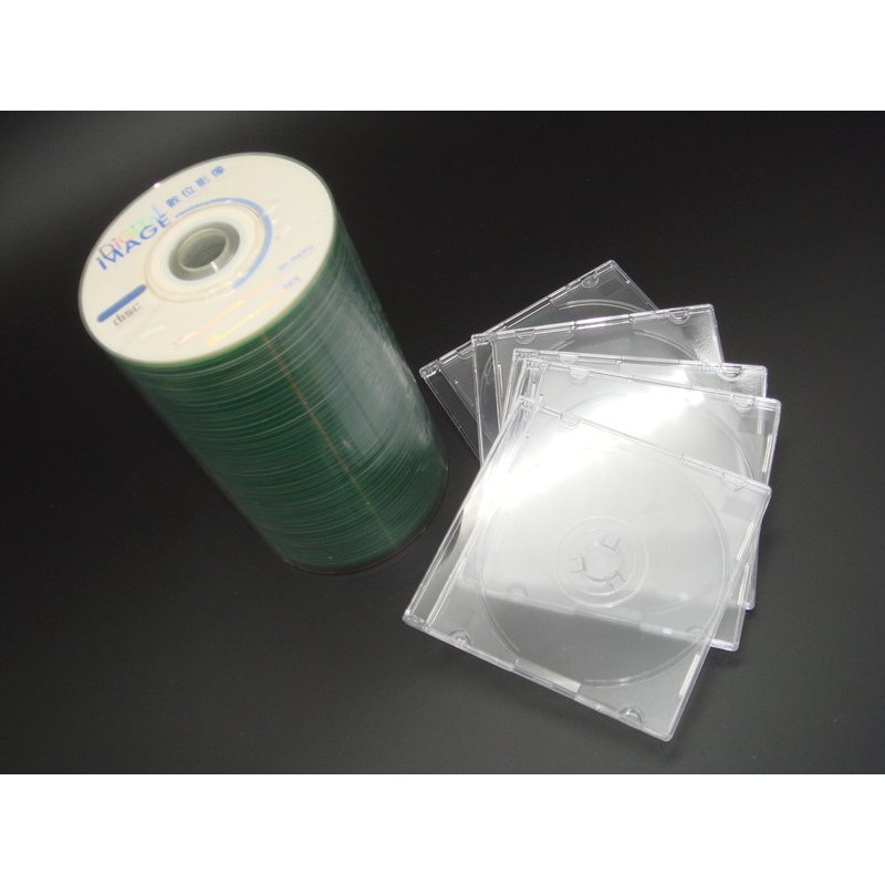 【台灣製造】100組-數位影像 8CM CD-R 24X 小光碟+8CM透明CD殼/小光碟盒 | 蝦皮購物