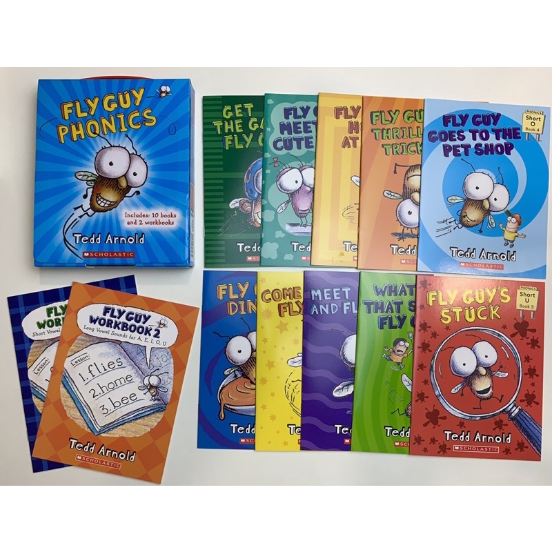 蒼蠅小子來囉！Fly Guy Phonics boxed set 10書+2習作本 | 蝦皮購物