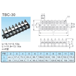 【洋洋小舖】Tend 天得 卡式組立端子盤 TBC- 30A 60A 100A 200A 300A 端子盤 組合式端子台 | 蝦皮購物