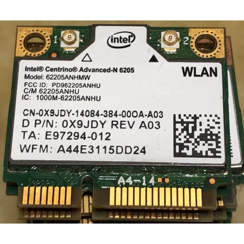 Intel Witeless-N 6205 筆電用半高 無線網路卡 6205ANHMW 300M/bps | 蝦皮購物