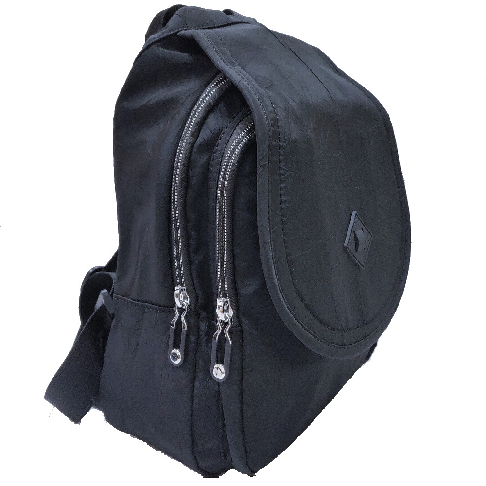 【Misstery】後背包防潑水前蓋片雙肩後背包-黑(03535BK) | 蝦皮購物